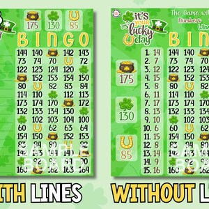 It's Your Lucky Day 175 Multi/stacker With & Without Lines Bingo Boards ...