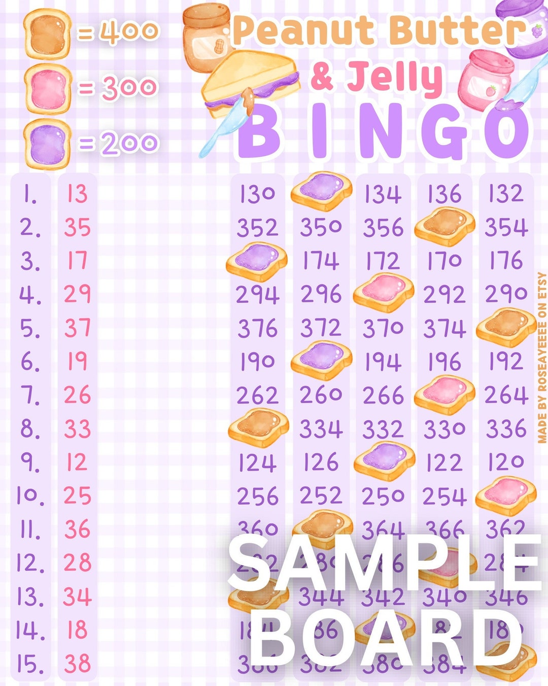 Peanut Butter and Jelly Multi 400 *4 Versions* Reg. & Pro. Board (min ...