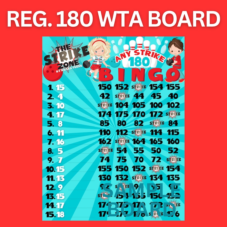The Strike Zone 180 *2 Versions* Reg. WTA & Pro. Board (min. 45), 15 ...