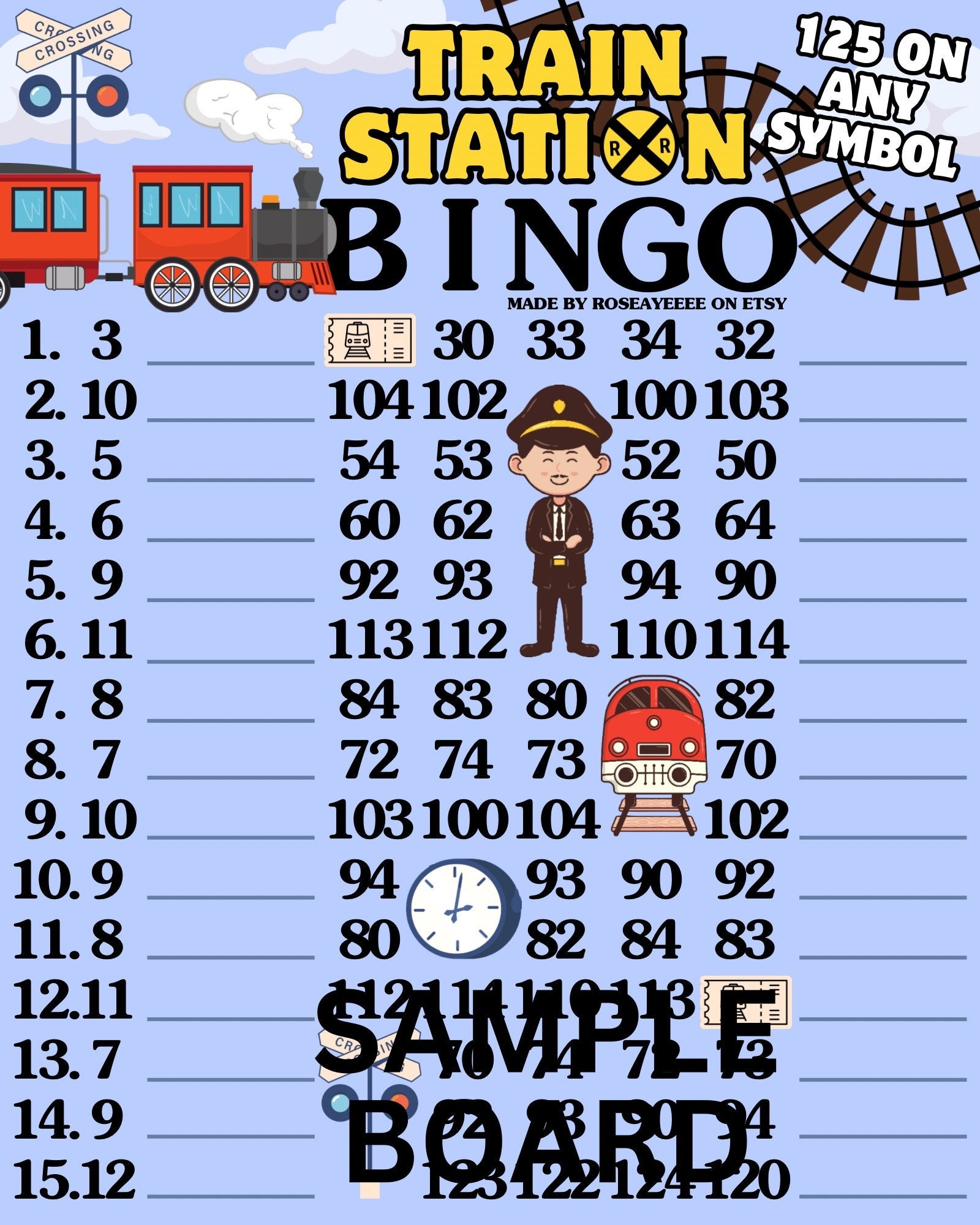 Train Station (double Lines) 125 WTA *2 Versions* Reg. & Pro. Board ...
