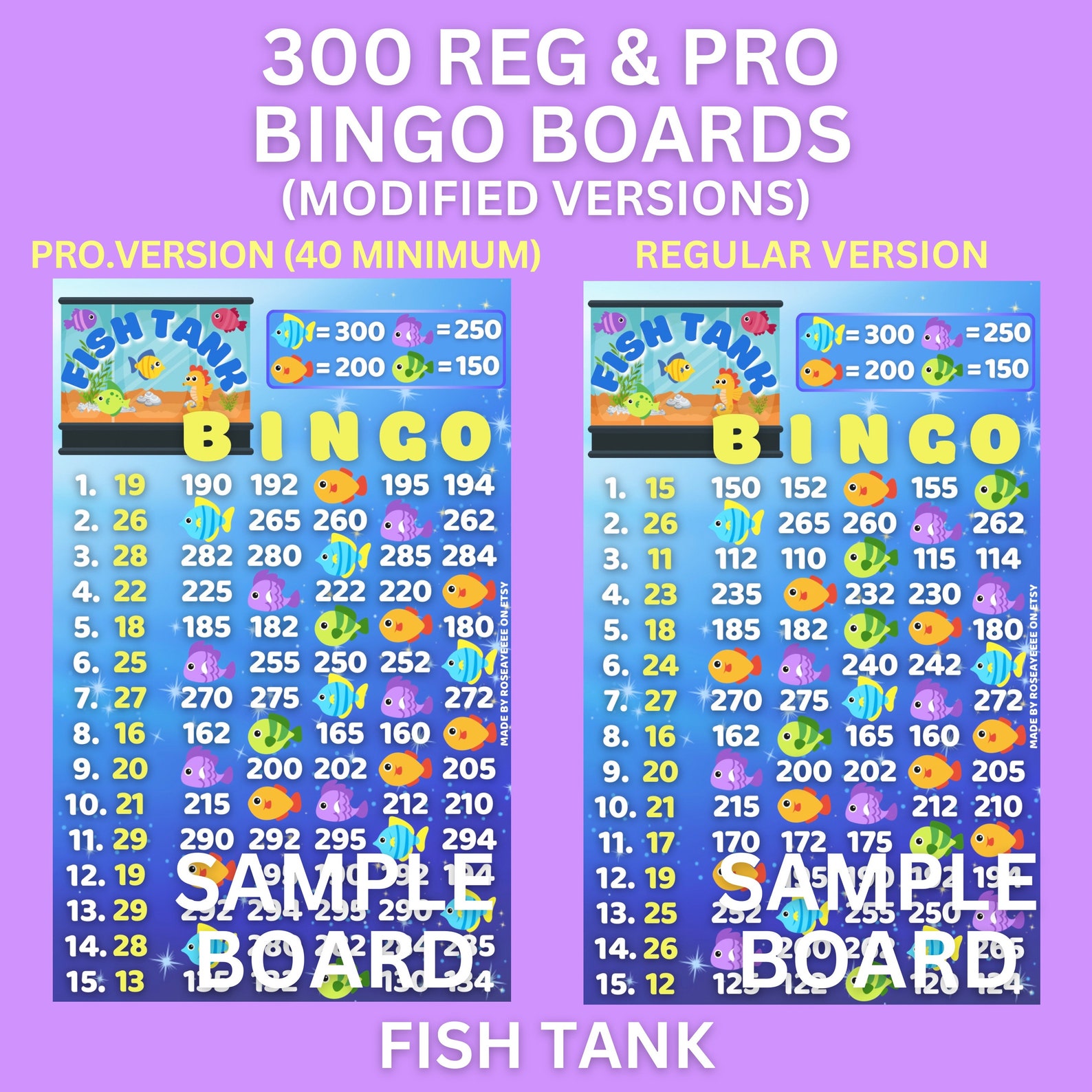Fish Tank 300 *multiple Versions* Reg. & Pro. Boards, 15 Line PYP ...