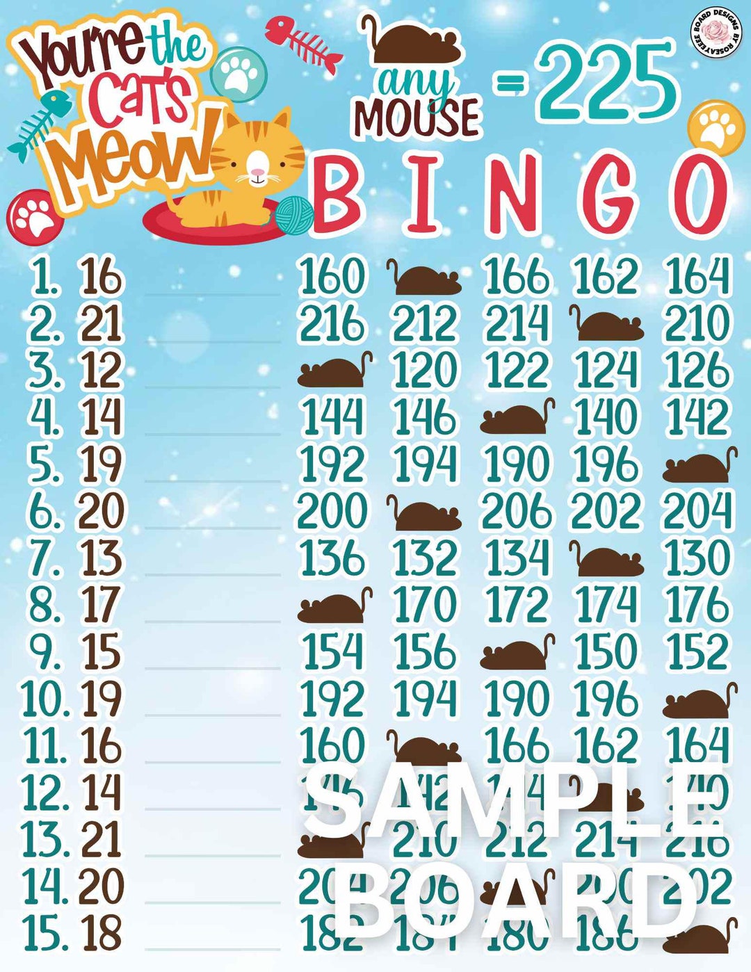 You're the Cats Meow 225 *2 Versions* Reg. WTA & Pro. Boards, 15 Line ...