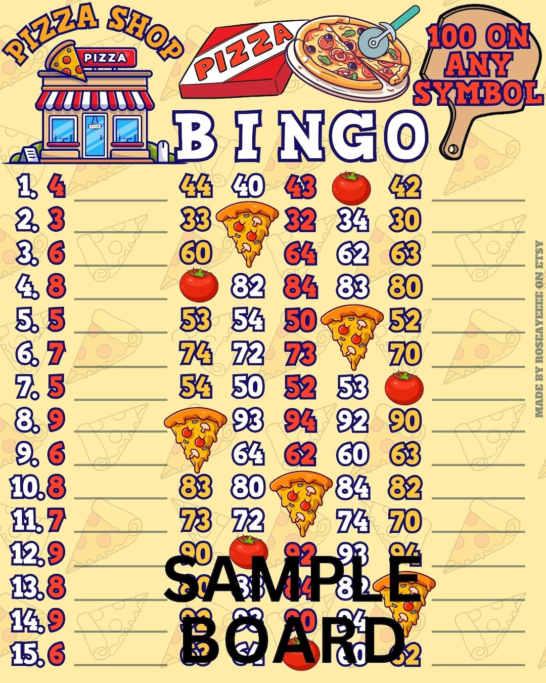 Pizza (double Lines) 100 WTA *2 Versions* Reg. & Pro. Board (min. 20 ...