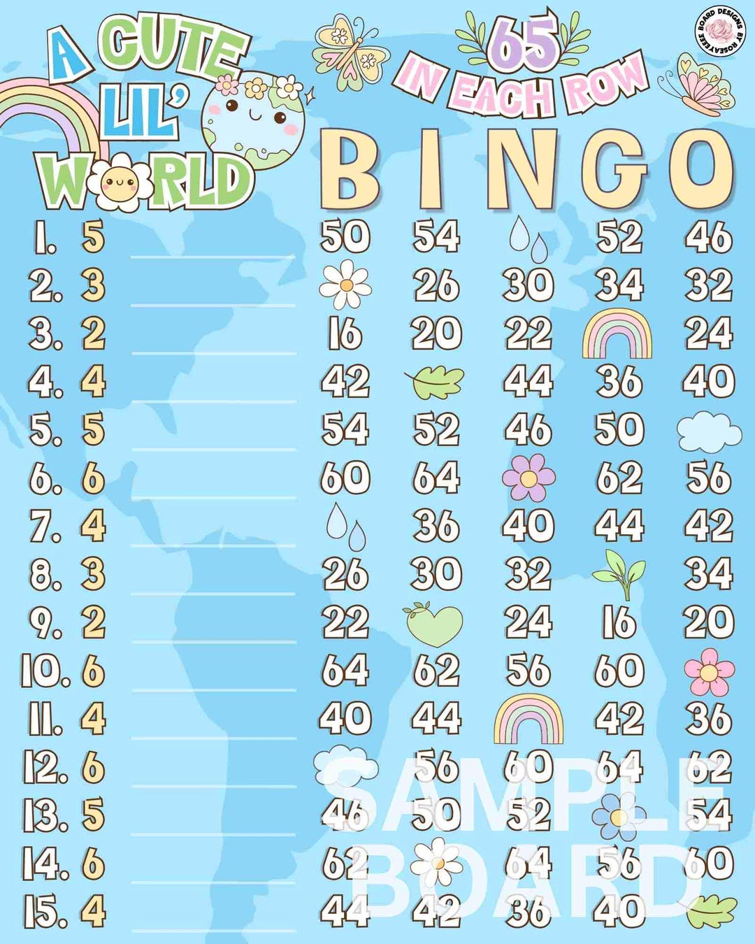 A Cute Lil’ World 65 *2 Versions* Reg. WTA & Pro. Boards, 1-15 Line PYP ...