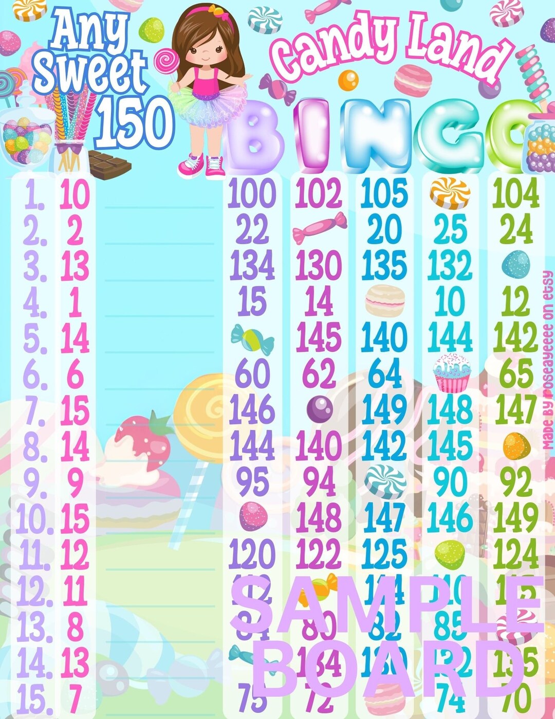 SALE! Candy Land 150 *2 Versions* Reg. WTA & Pro. Board (min. 25), 15 ...