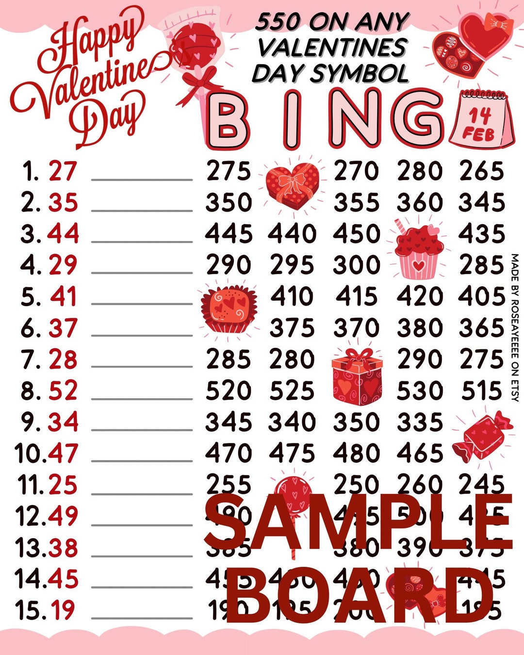 VALENTINES! Valentines Day 550 WTA *2 Versions* Reg. & Pro. Board (min ...