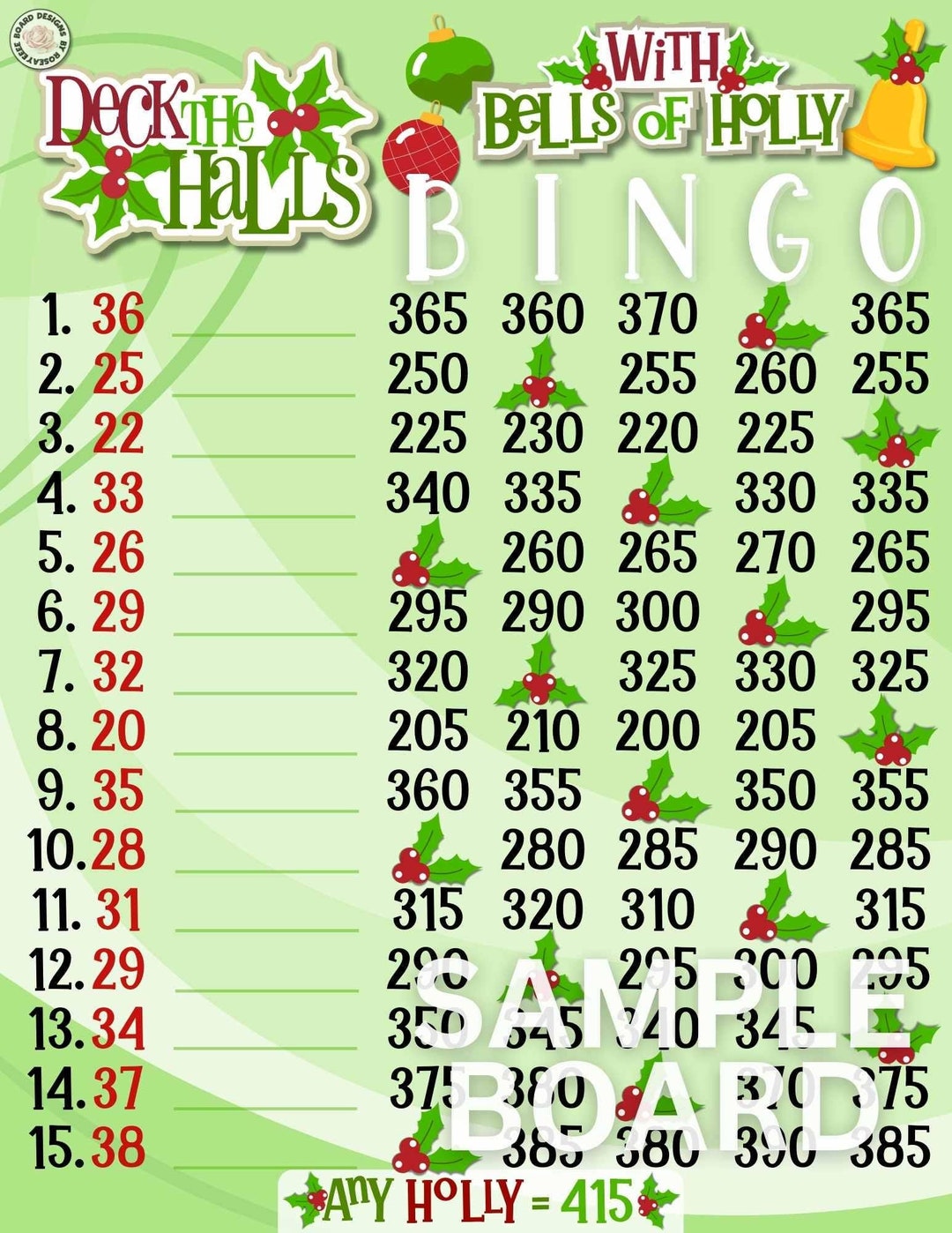 DECEMBER! Deck the Halls 415 *2 Versions* Reg. WTA & Pro. Boards, 15 ...
