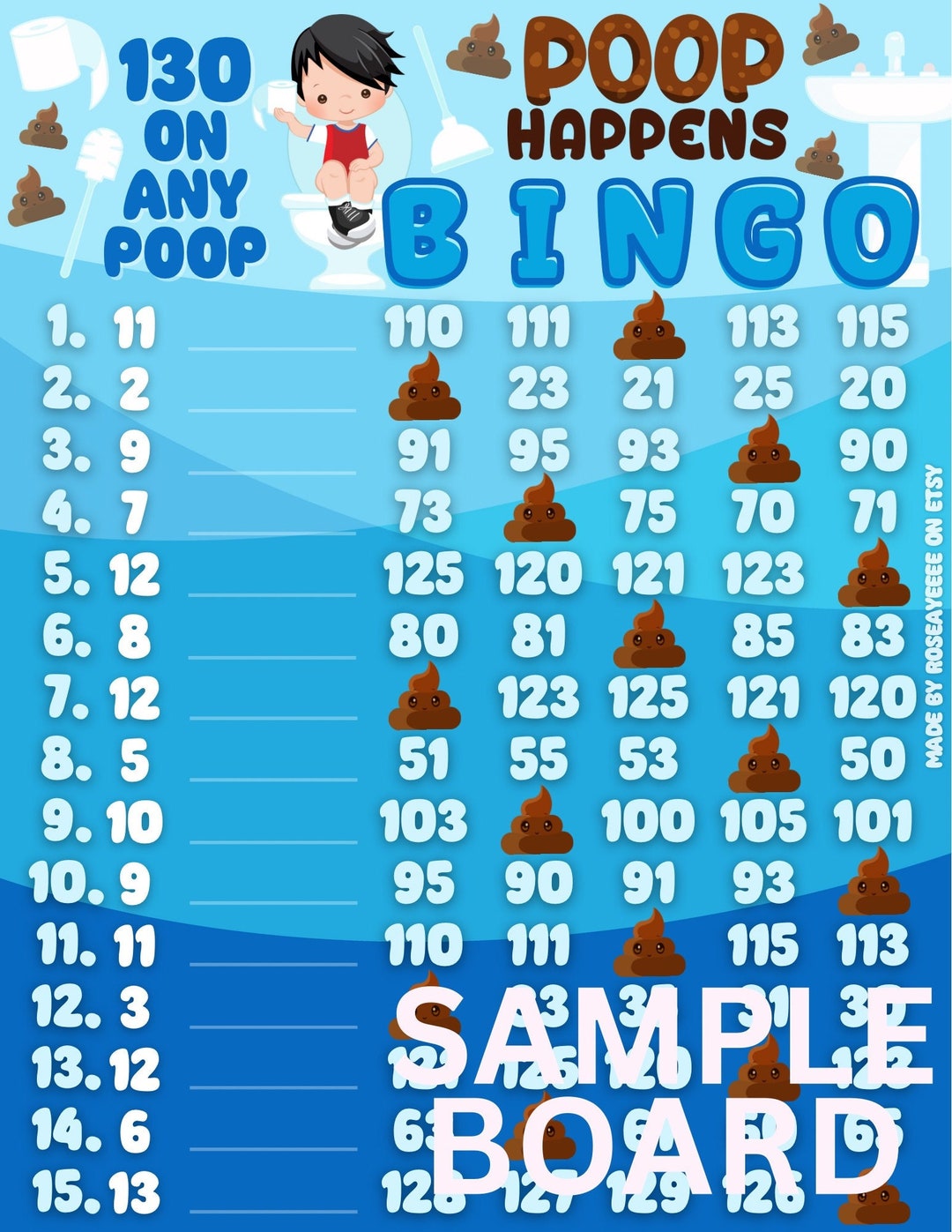 Poop Happens 130 *2 Versions* Reg. WTA & Pro. Board (min. 20), 15 Line ...