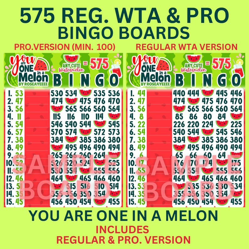 One in A Melon 575 *2 Versions* Reg. WTA & Pro. Board (min. 100), 15 ...