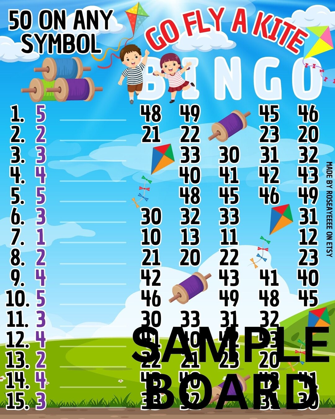 Go Fly A Kite 50 WTA *2 Versions* Reg. & Pro. Board (min. 10), 15 Line ...