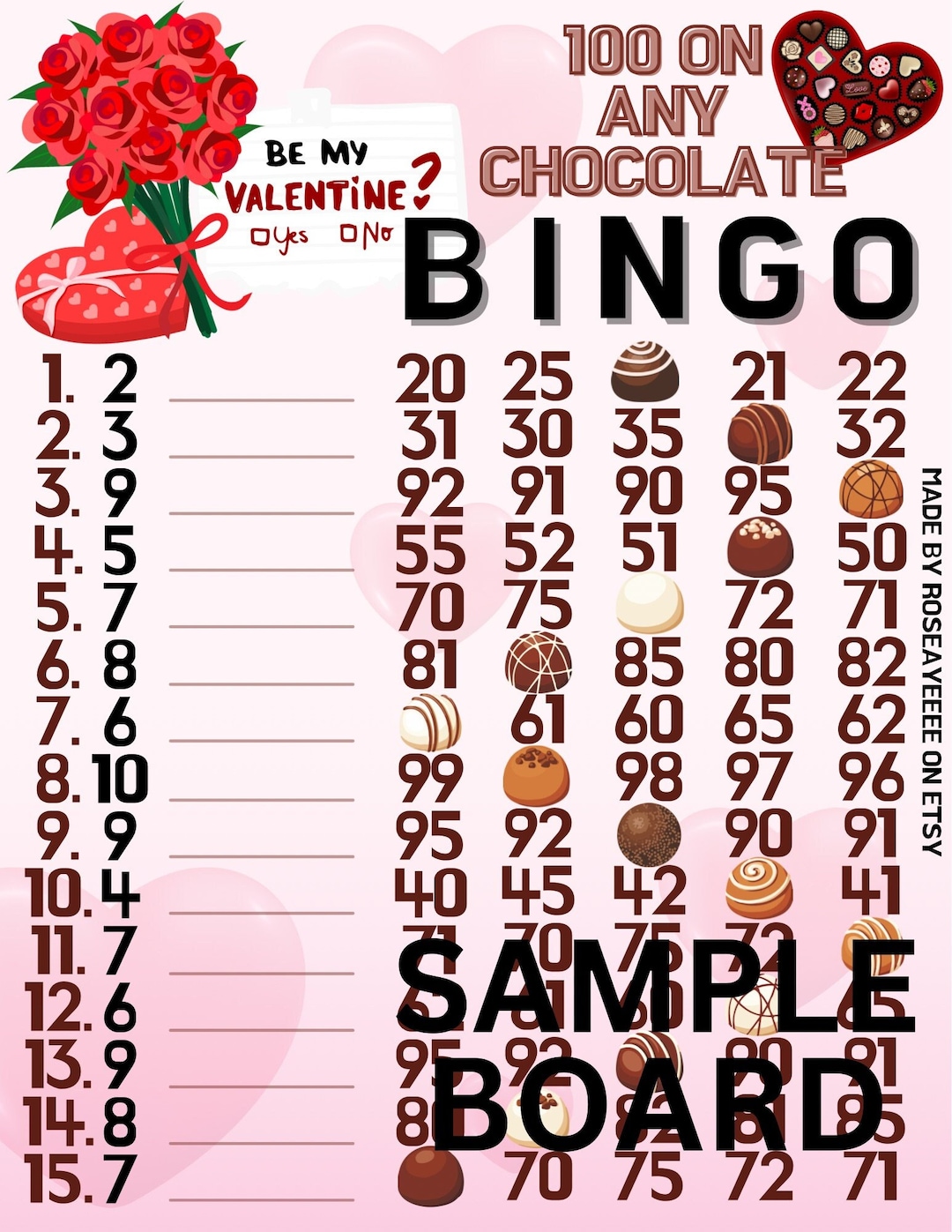 Be My Valentine? 100 WTA & Profit Bingo Boards, VALENTINES! - Etsy