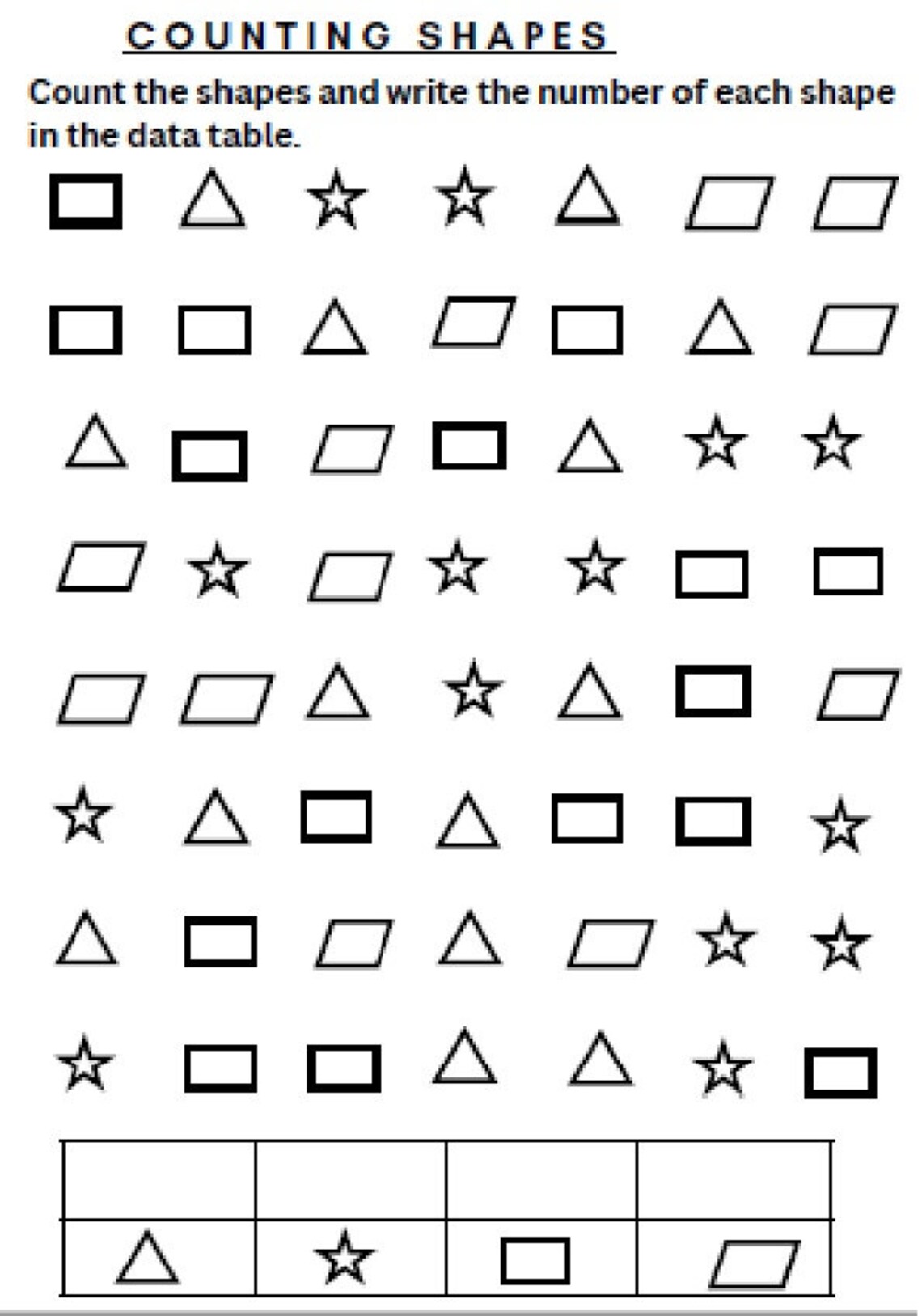 Count the Shapes, Shapes Flashcards, Geometric Shapes Flash Cards ...