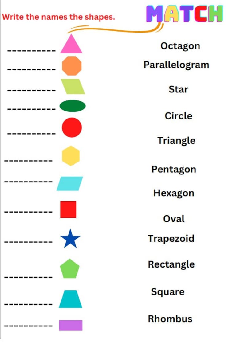 2D Shapes, Shapes Flashcards, Geometric Shapes Flash Cards, Digital ...