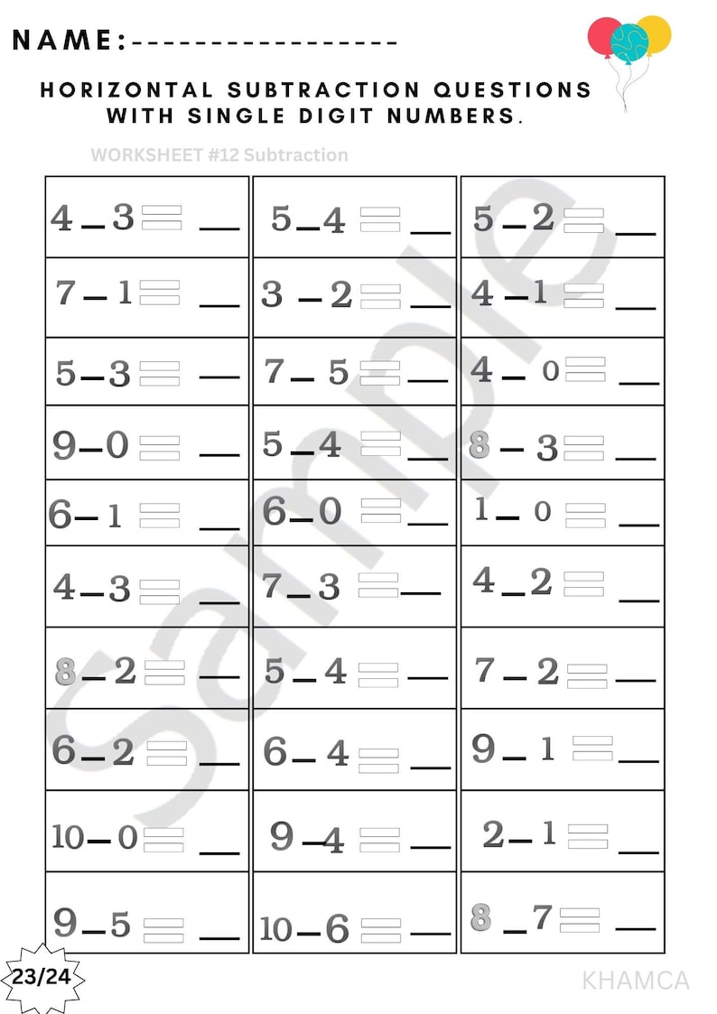 24 Printable Addition and Subtraction Worksheets. Adding Using Pictures ...