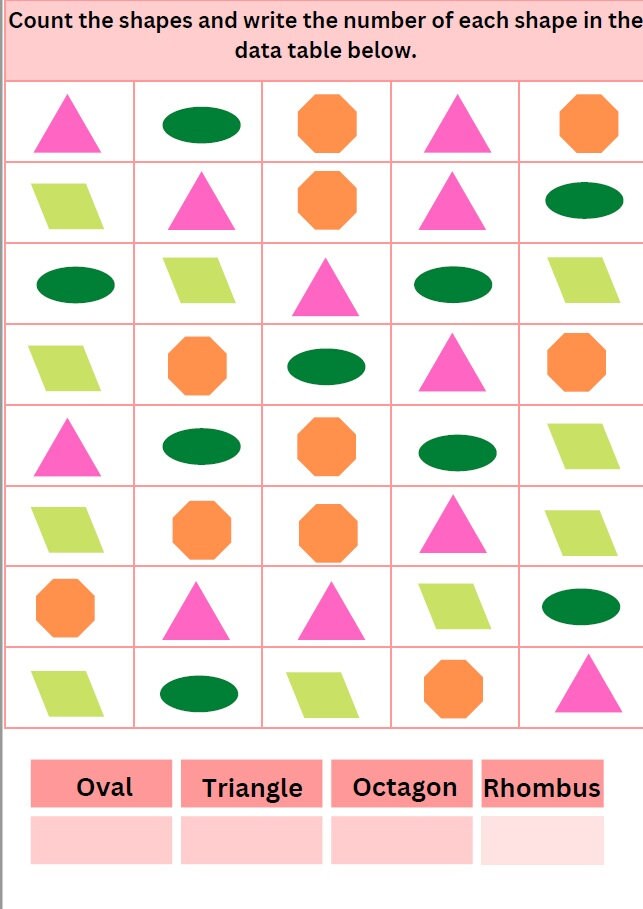 Count the Shapes, Shapes Flashcards, Geometric Shapes Flash Cards ...