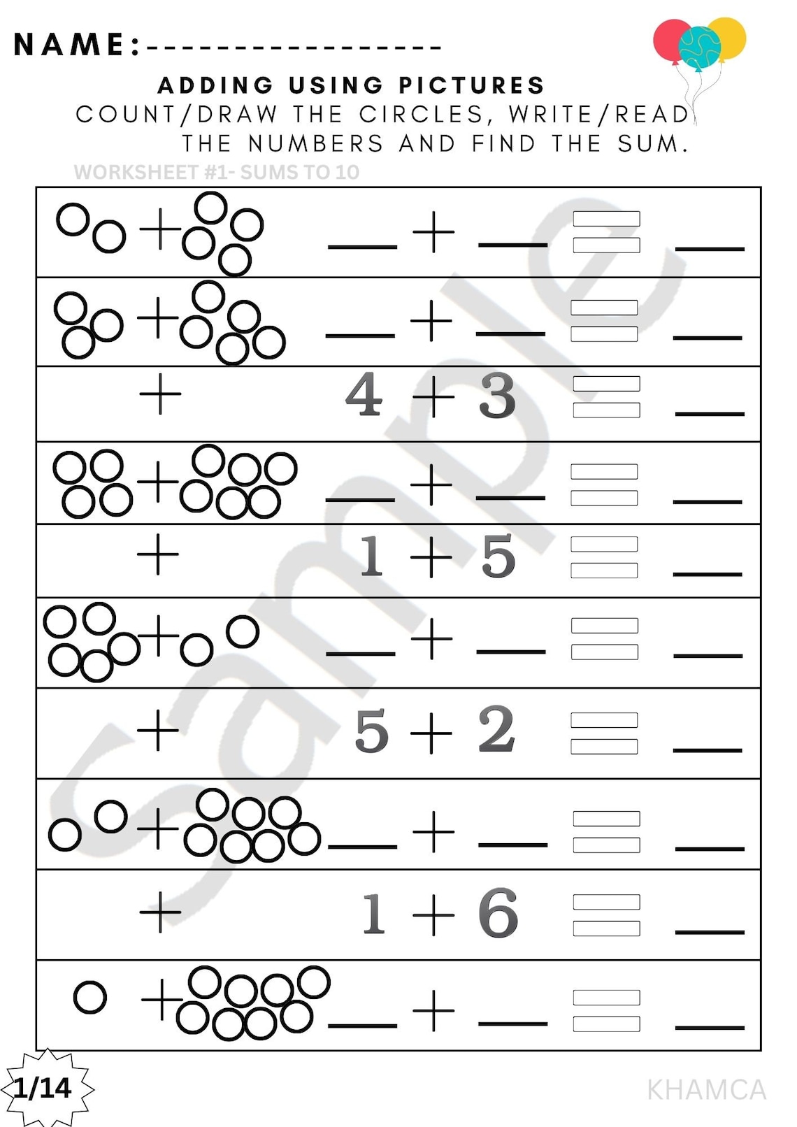 24 Printable Addition and Subtraction Worksheets. Adding Using Pictures ...