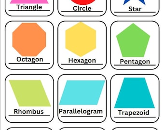 Count the Shapes, Shapes Flashcards, Geometric Shapes Flash Cards ...
