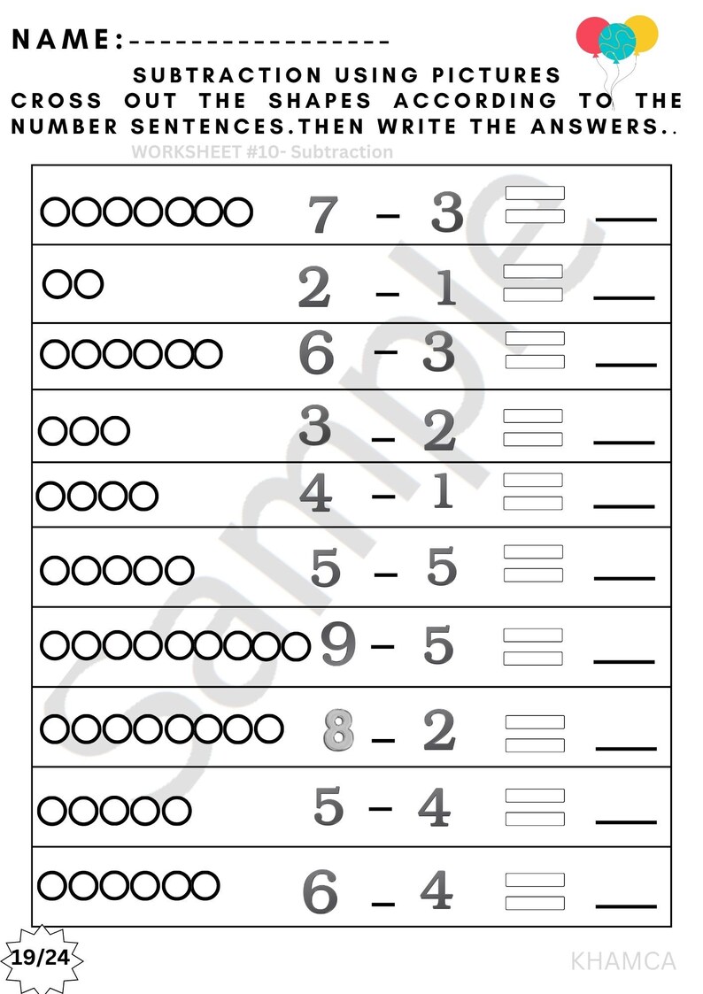24 Printable Addition and Subtraction Worksheets. Adding Using Pictures ...