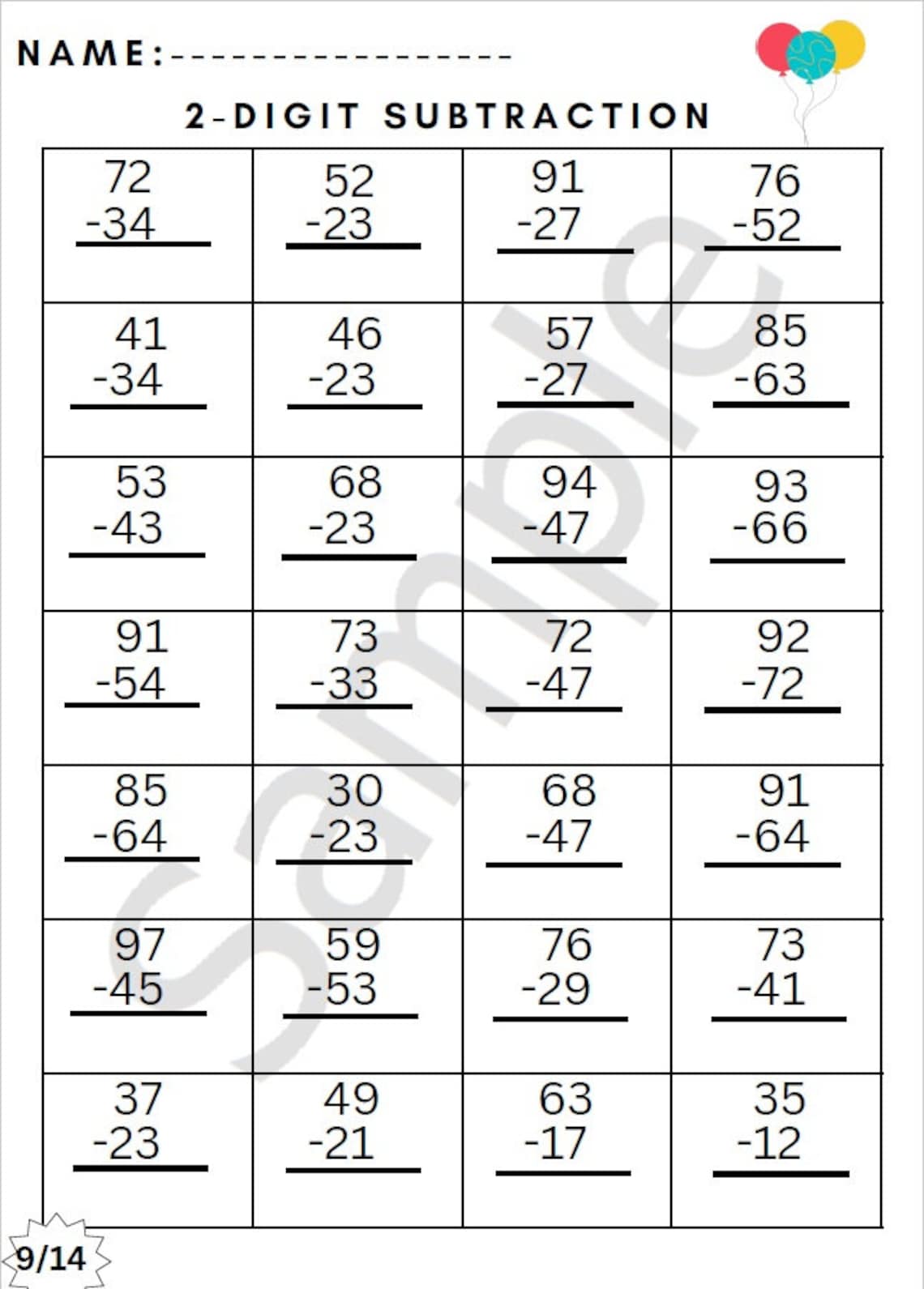 14 Printable Two Digit Addition and Subtraction Worksheets. Double ...