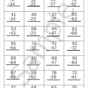 14 Printable Two Digit Addition and Subtraction Worksheets. Double ...