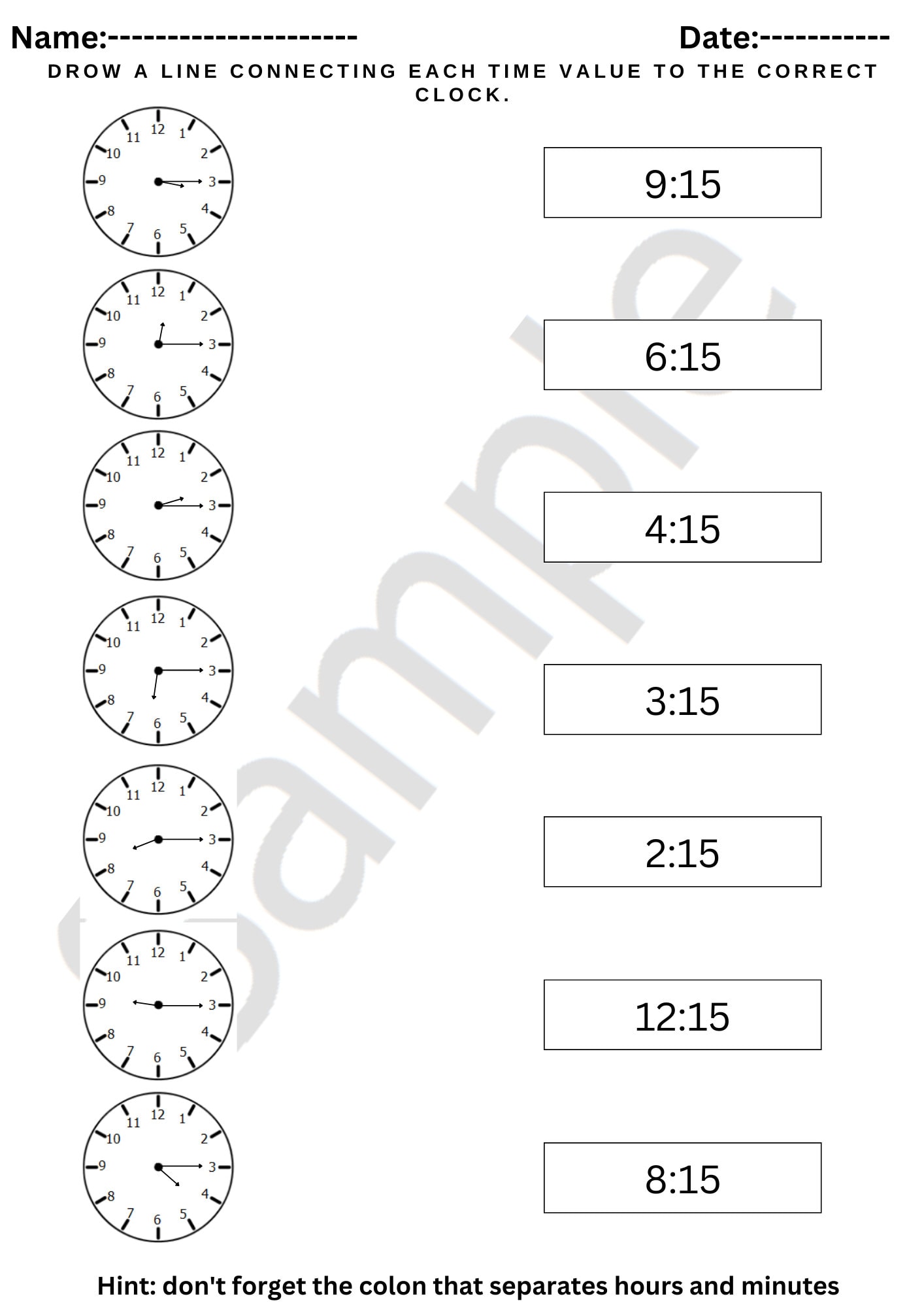 Telling the Time Worksheets Digital and Analog Clocks Included ...