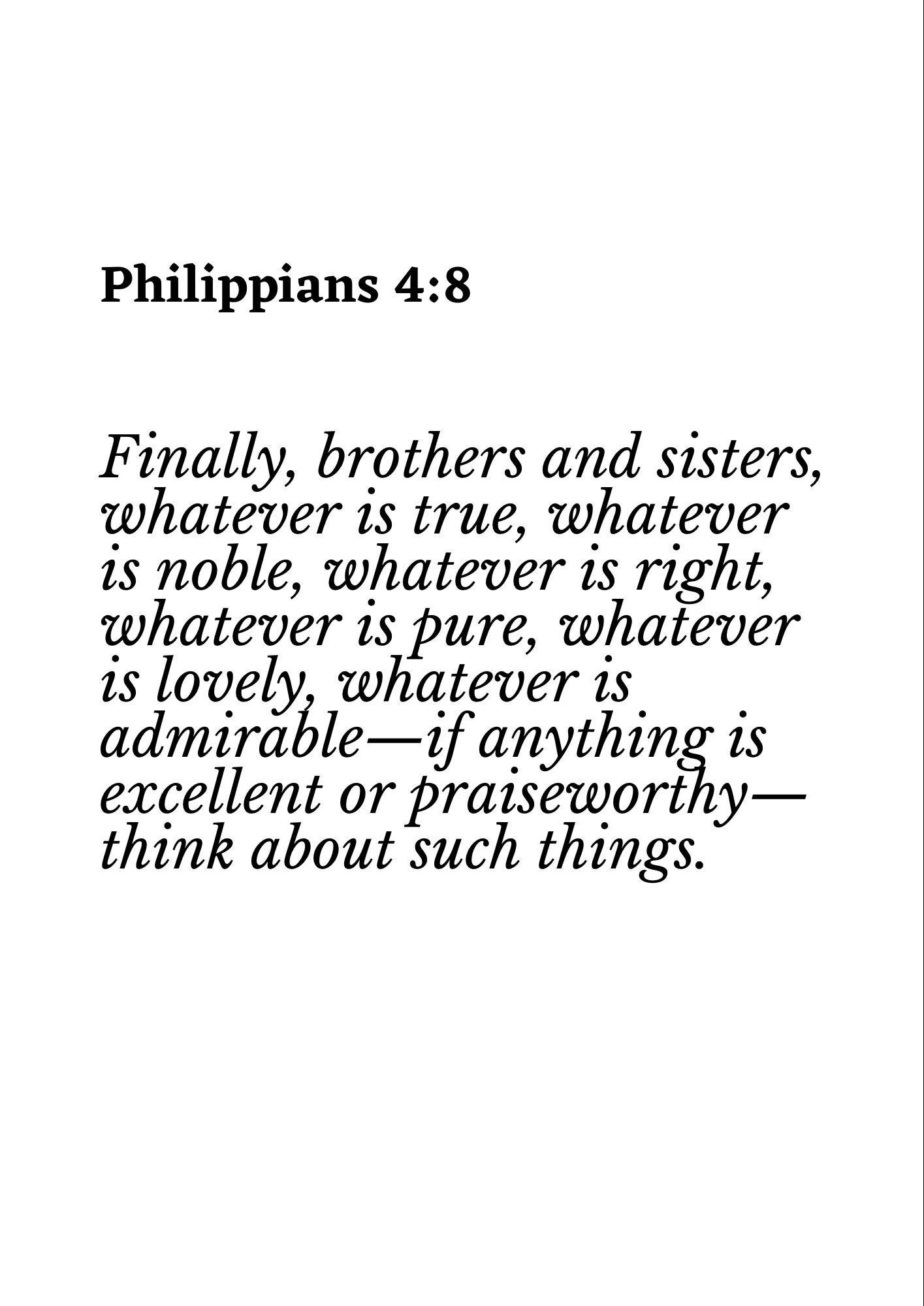 Philippians 4:8 Printable - Etsy