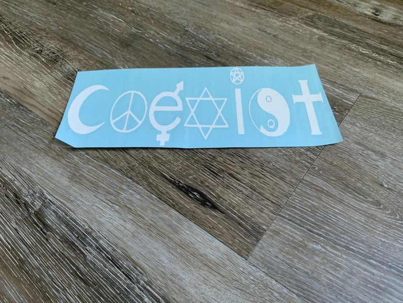 Coexist Vinyl Decal Peace Unity Sticker Car Window Laptop Etc - Etsy