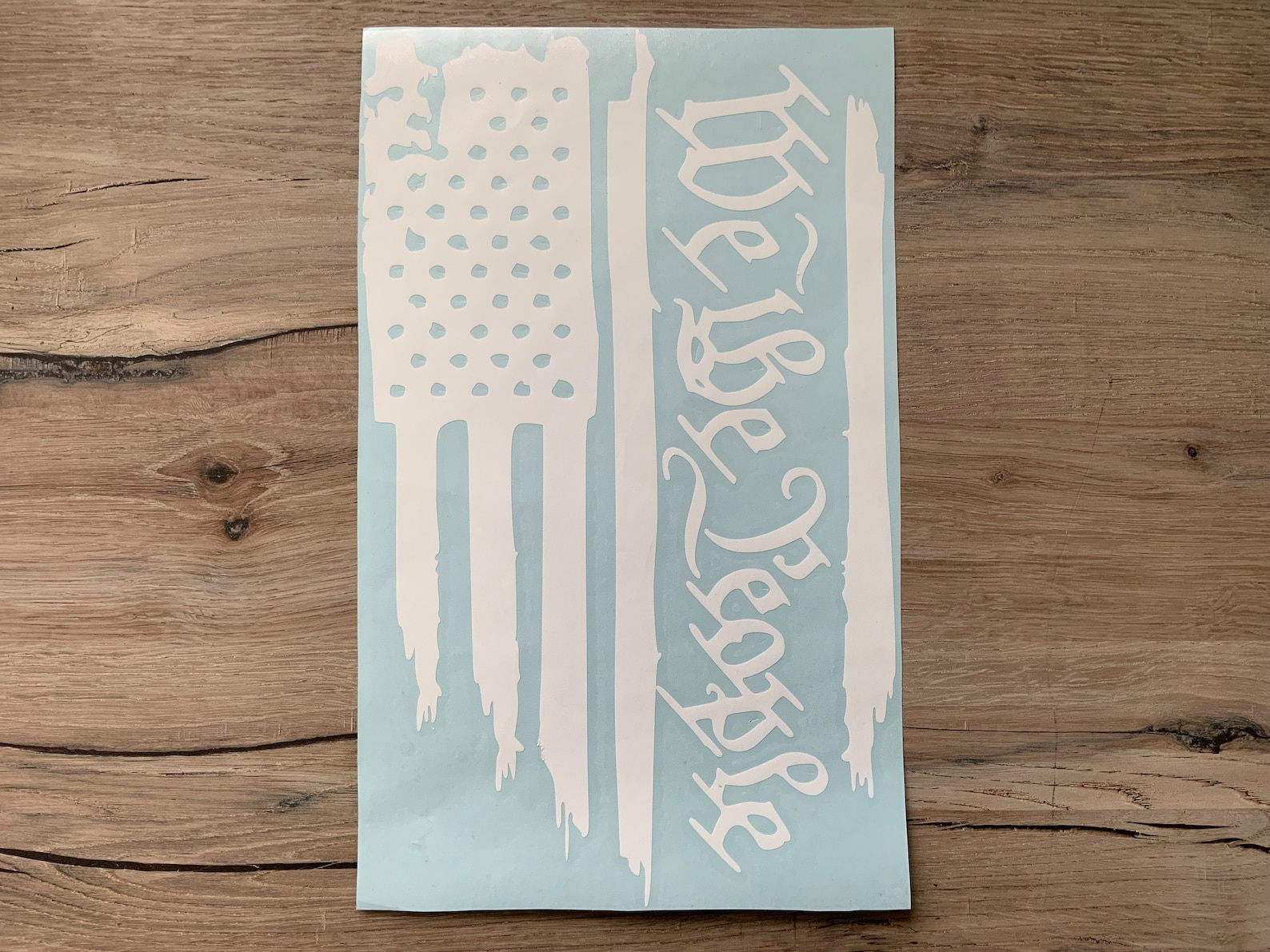We the People Large Flag Decal - Etsy