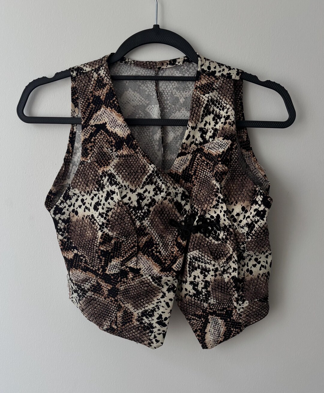 Handmade Sleeveless Snake Print Vest, Western Chic Statement Piece - Etsy