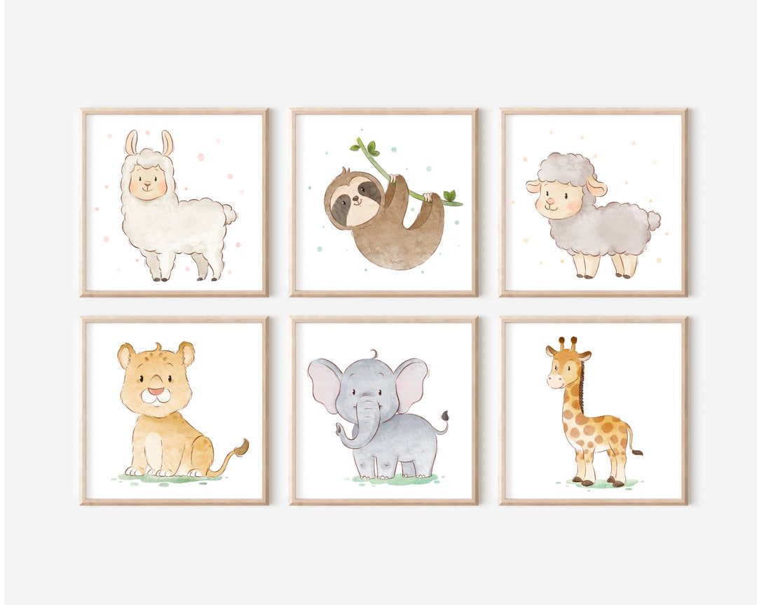Poster for Children’s, Baby Animal Posters, Nursery Baby Animal Digital ...