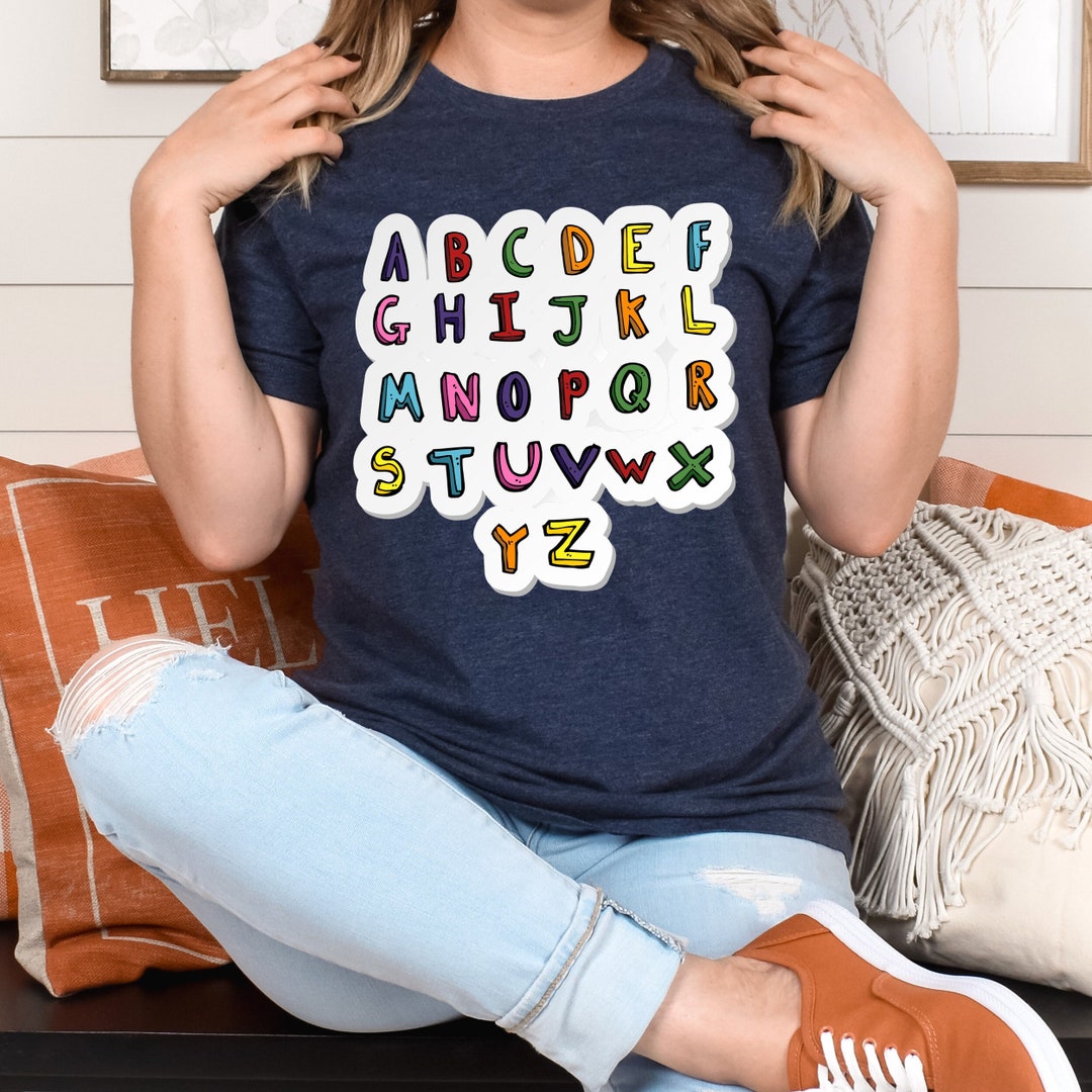Alphabet Shirt ABC Shirt Abcs Alphabet T-shirt - Etsy
