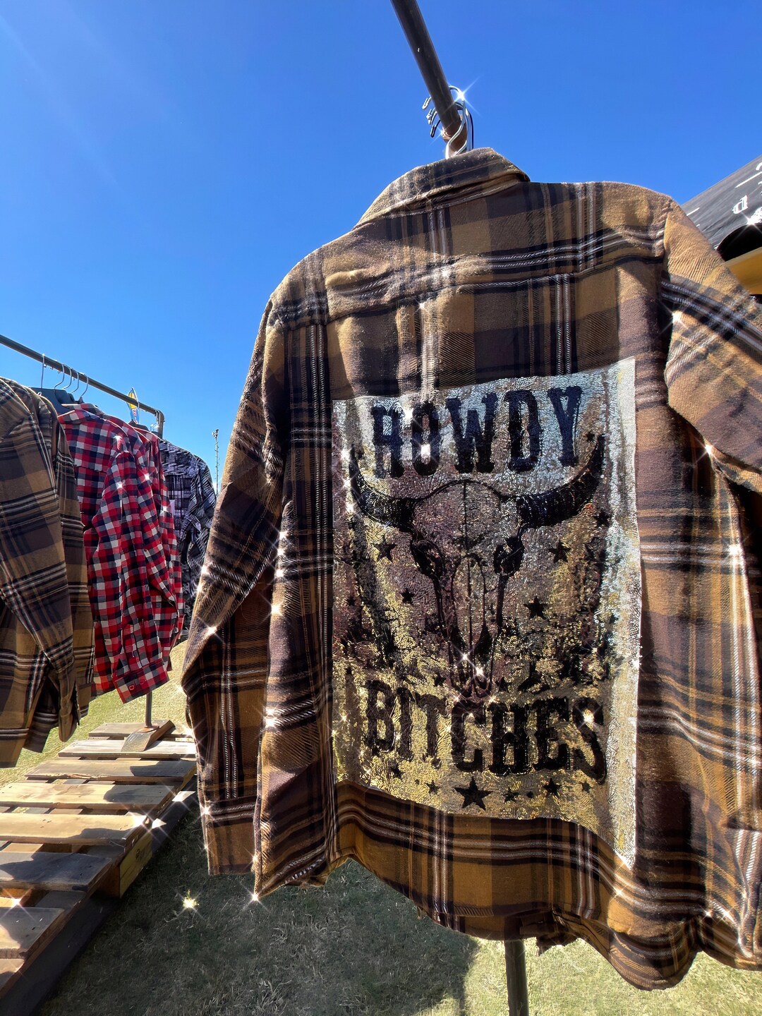Howdy FLANNEL * New, With Awesome SEQUIN PATCH on Back! - Etsy