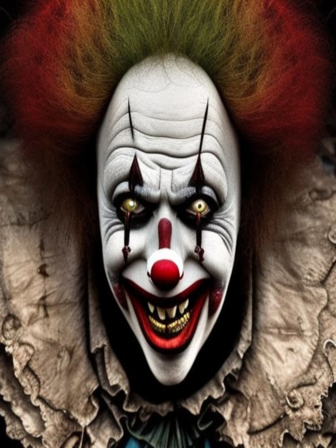 Creepy Clown, Scary Circus Clown, Digital Download, Instant Download ...
