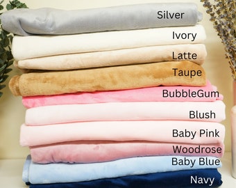 Lara MANGO Solid Smooth Minky Fabric for Quilting Blankets - Etsy