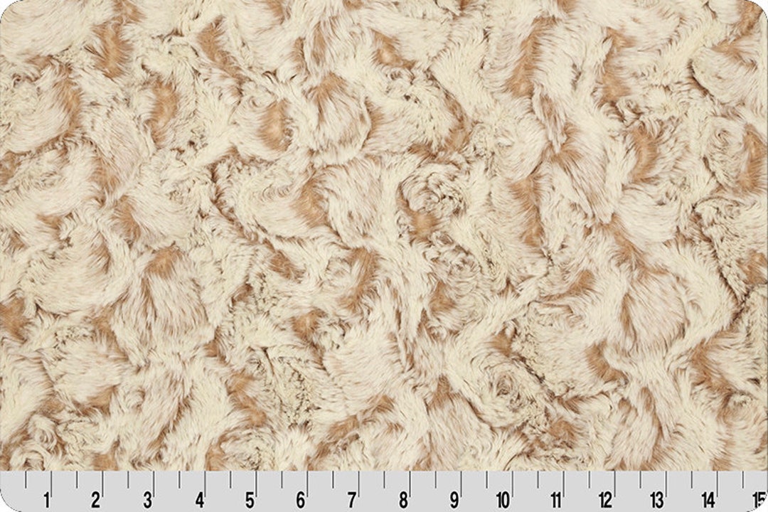 Pecan Minky Fabric, Luxe Cuddle® Alpine Pecan, Natural Lux Cuddle Minky ...