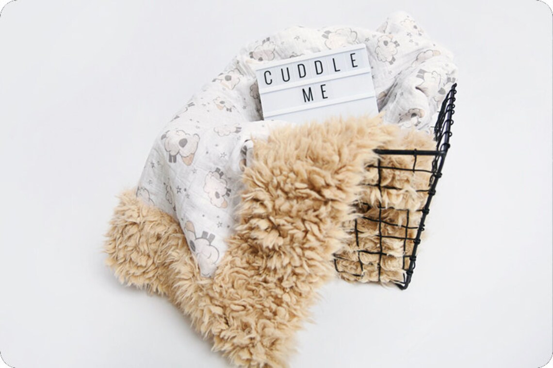 Llama Sand Luxe Cuddle, Shannon Fabric Luxe Cuddle® Llama Sand, Beige ...