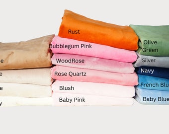 Lara MANGO Solid Smooth Minky Fabric for Quilting Blankets - Etsy
