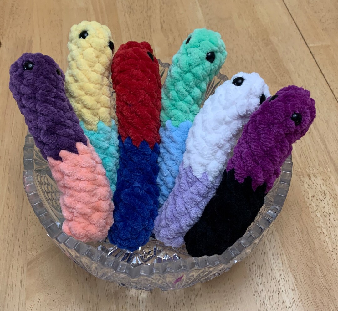 Gummy Worm | Worry Worm | Crochet Plushie - Etsy