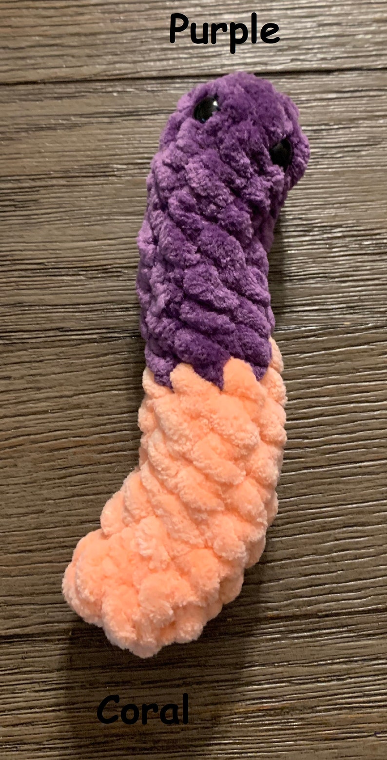 Gummy Worm Worry Worm Crochet Plushie - Etsy