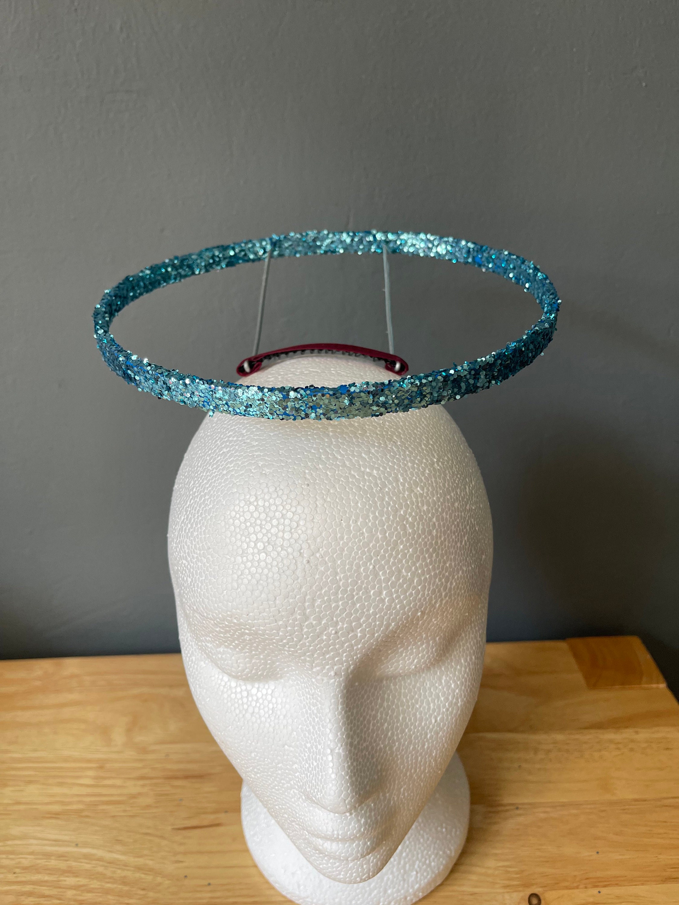 Floating Neon Blue Glitter Angel Halo - Etsy