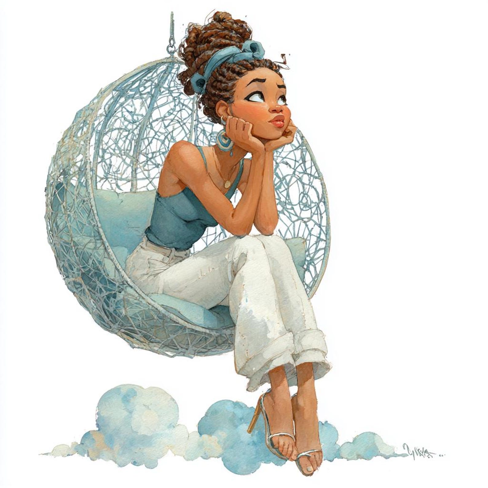 Black Woman Clipart, Melanin Magic Poppin Illustration PNG, Furniture ...