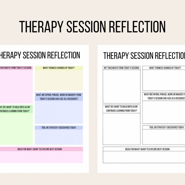 Therapy Check in Worksheet - Etsy