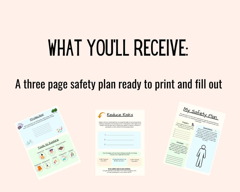 Safety Plan For Teenagers Youth Safety Plan Therapy Tools School