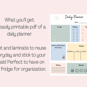 Daily Planner Printable / Goal Tracker / Instant Download / Printable ...