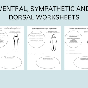 Polyvagal Theory Worksheets: Nervous System Mapping (PDF Digital ...