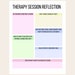 Therapy Session Reflection Worksheet: Mental Health Tools (digital ...
