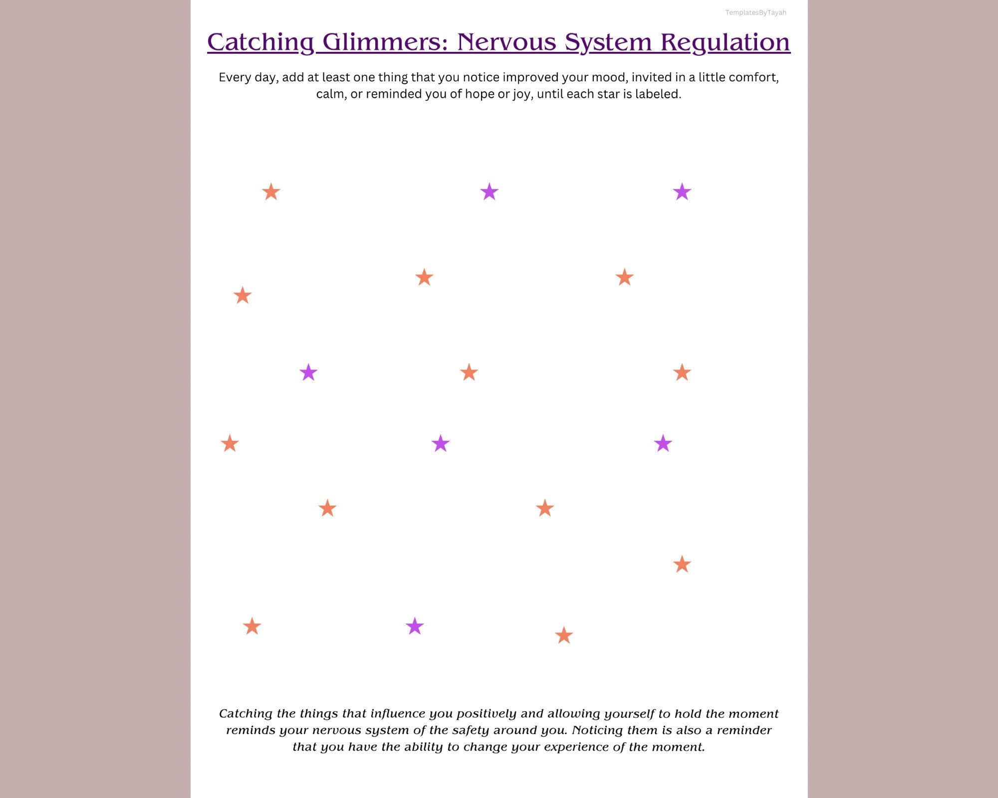Nervous System Regulation Worksheet / Polyvagal Theory / Ventral Vegal ...