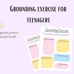 Grounding Exercise for Teenagers, Therapy Worksheet, Teen Counselling ...