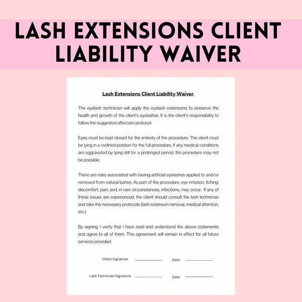 Lash Waiver Form - Etsy