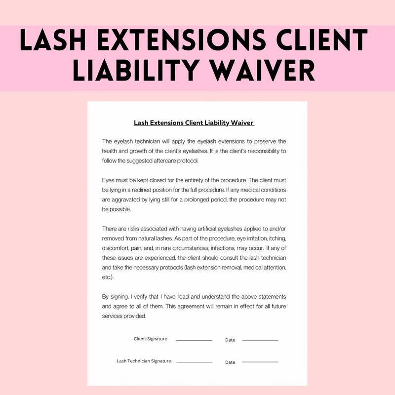 Lash Waiver Form - Etsy